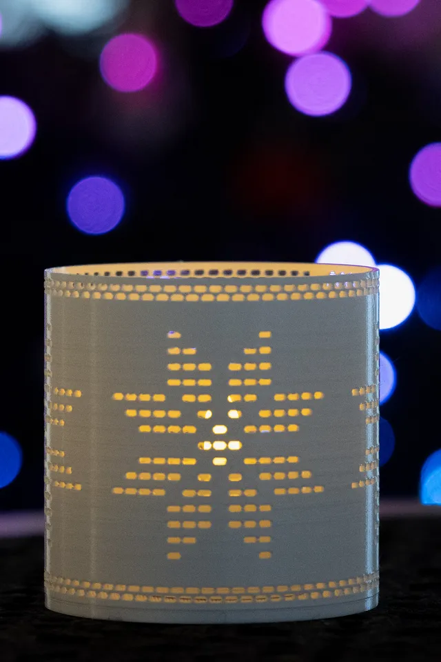 Snowflake dot hole lantern by Byal | Download free STL model ...