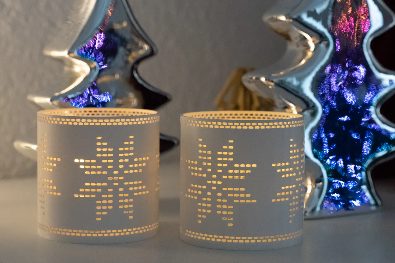 Snowflake dot hole lantern by Byal | Download free STL model ...