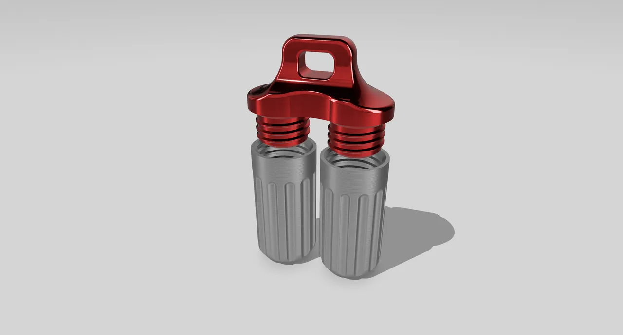 Pill keychain double container by Yuval Benjamin | Download free STL ...