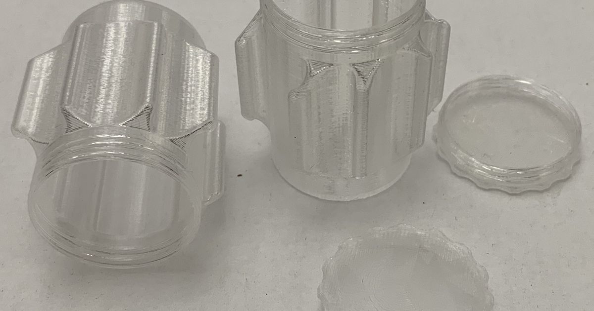 Mini-Z tire container can with threaded cup stackable to a grid von ...