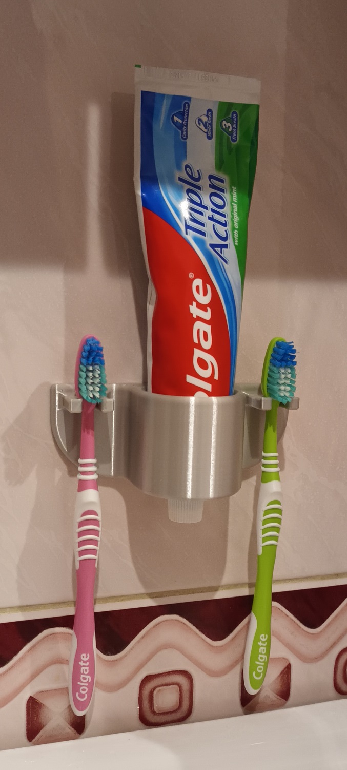 Toothpaste and 2/4 toothbrush holder by Mrlko | Download free STL model ...