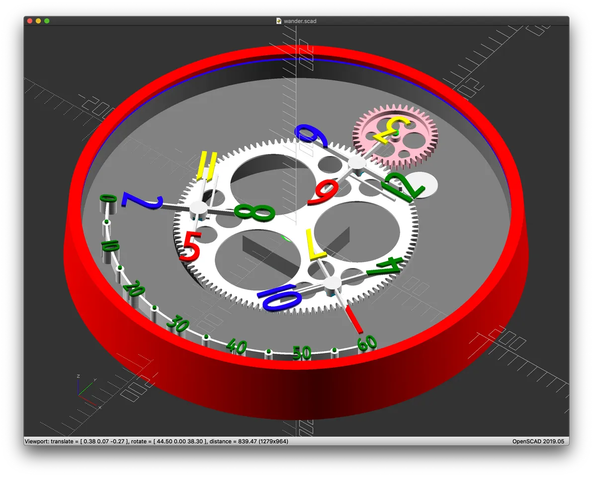 Wandering Hour Clock by clockspot | Download free STL model ...