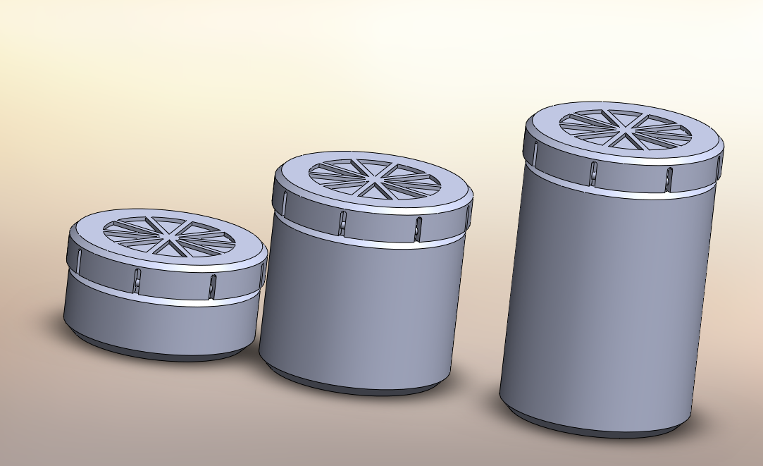 Round Jars with Snap-on Lids by Fergy7 | Download free STL model ...