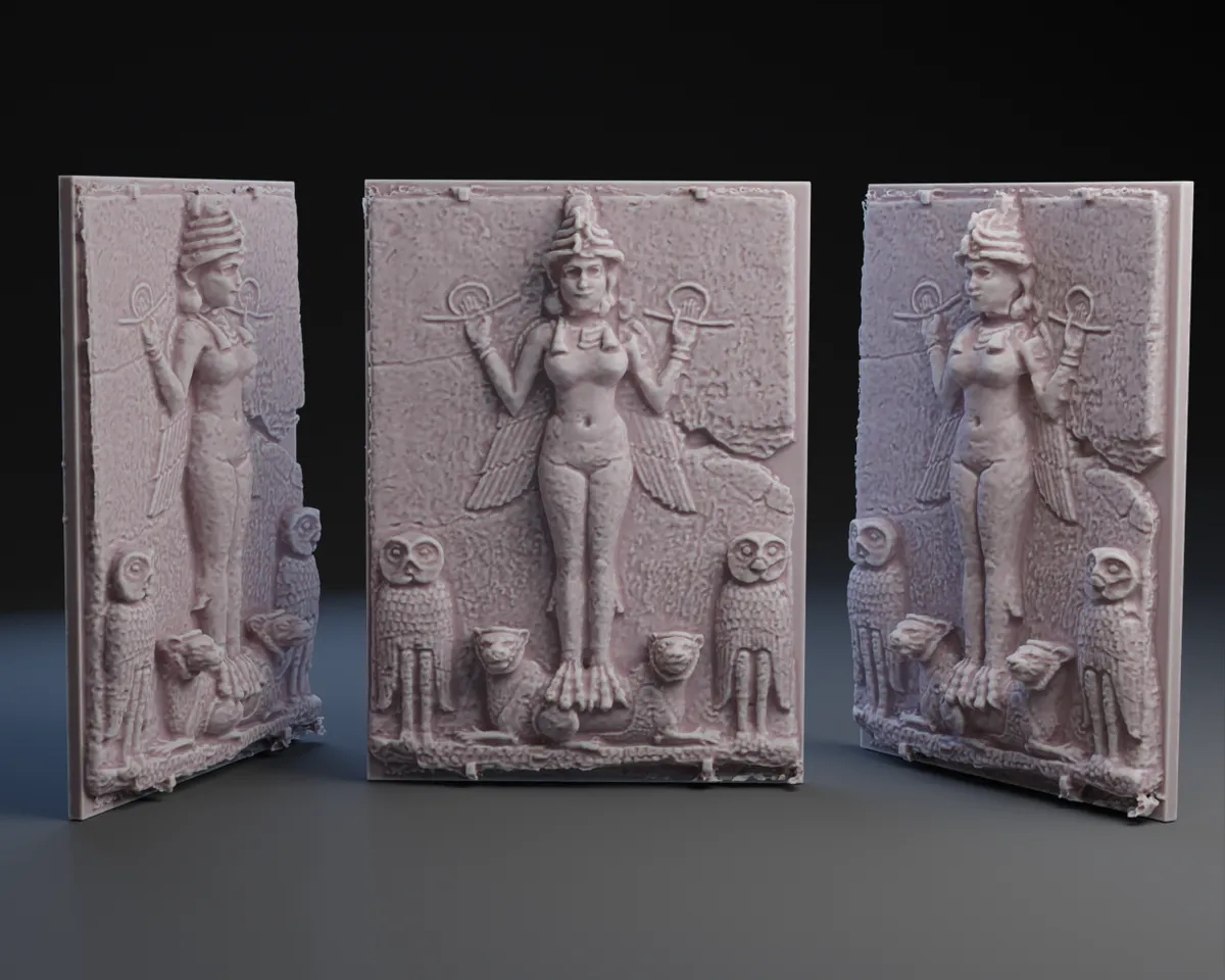 Burney Relief - Queen of the Night - Ishtar/Inanna by Peter Farell | Download free STL model ...