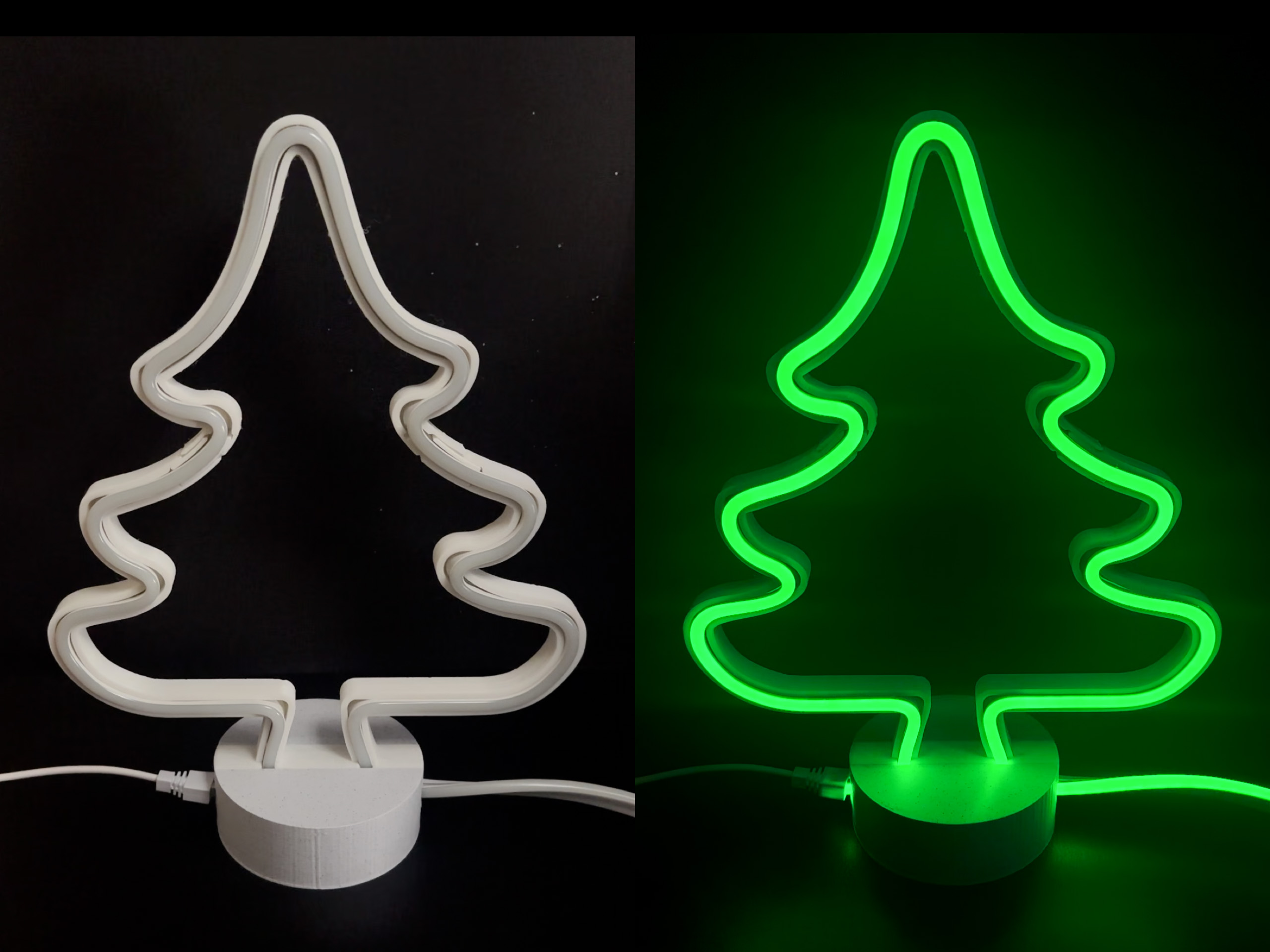 Neon LED Rope Light Tree with Stand by 3DPmom | Download free STL model ...