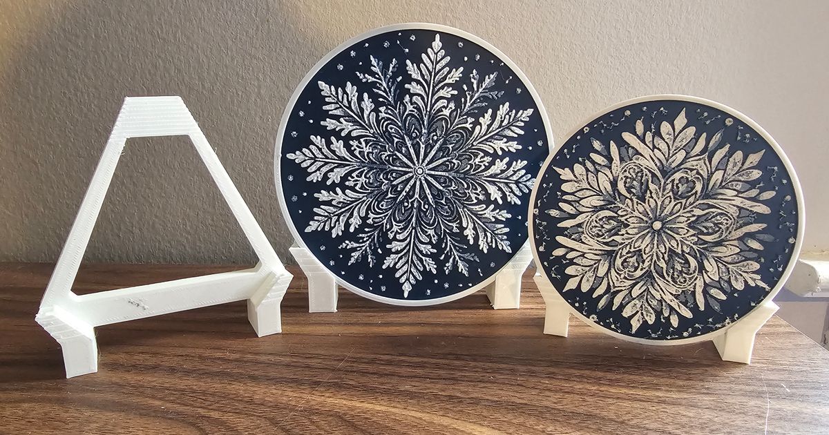 Display Stand for Snowflake Coaster by Kittifizz | Download free STL ...