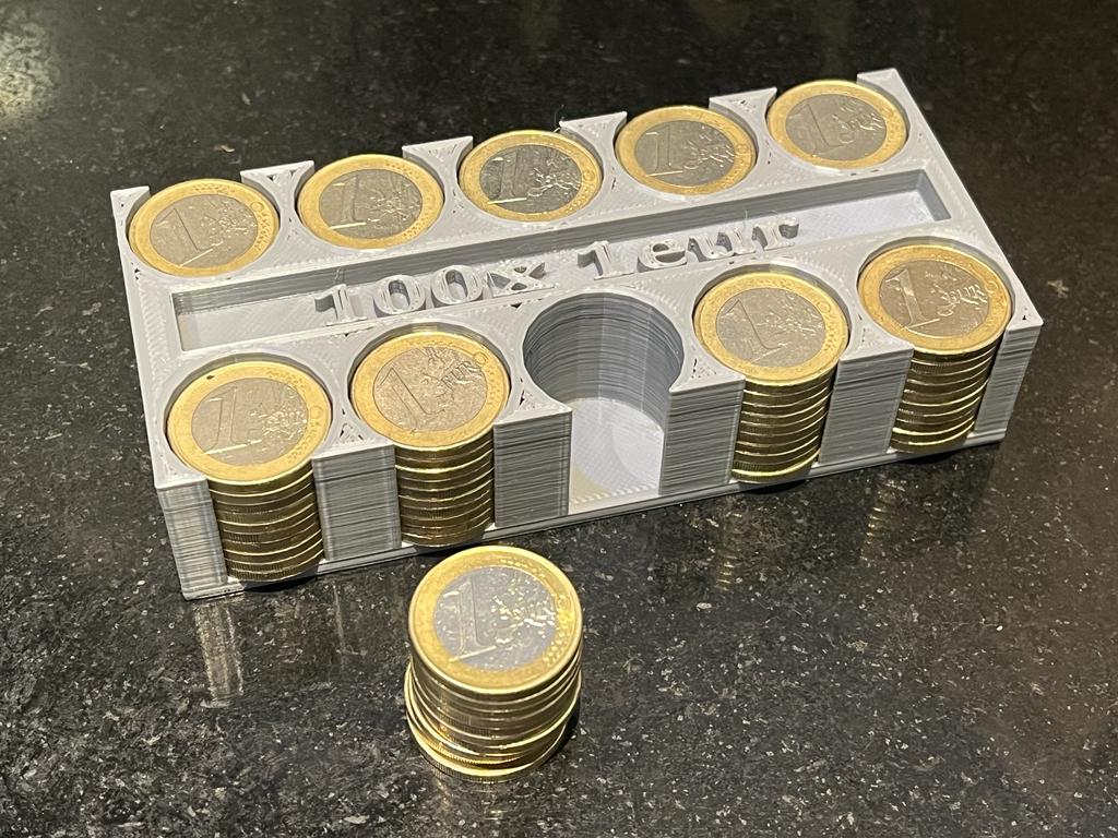 Coin Counter 100x 1 eur by Raul Latorre | Download free STL model ...