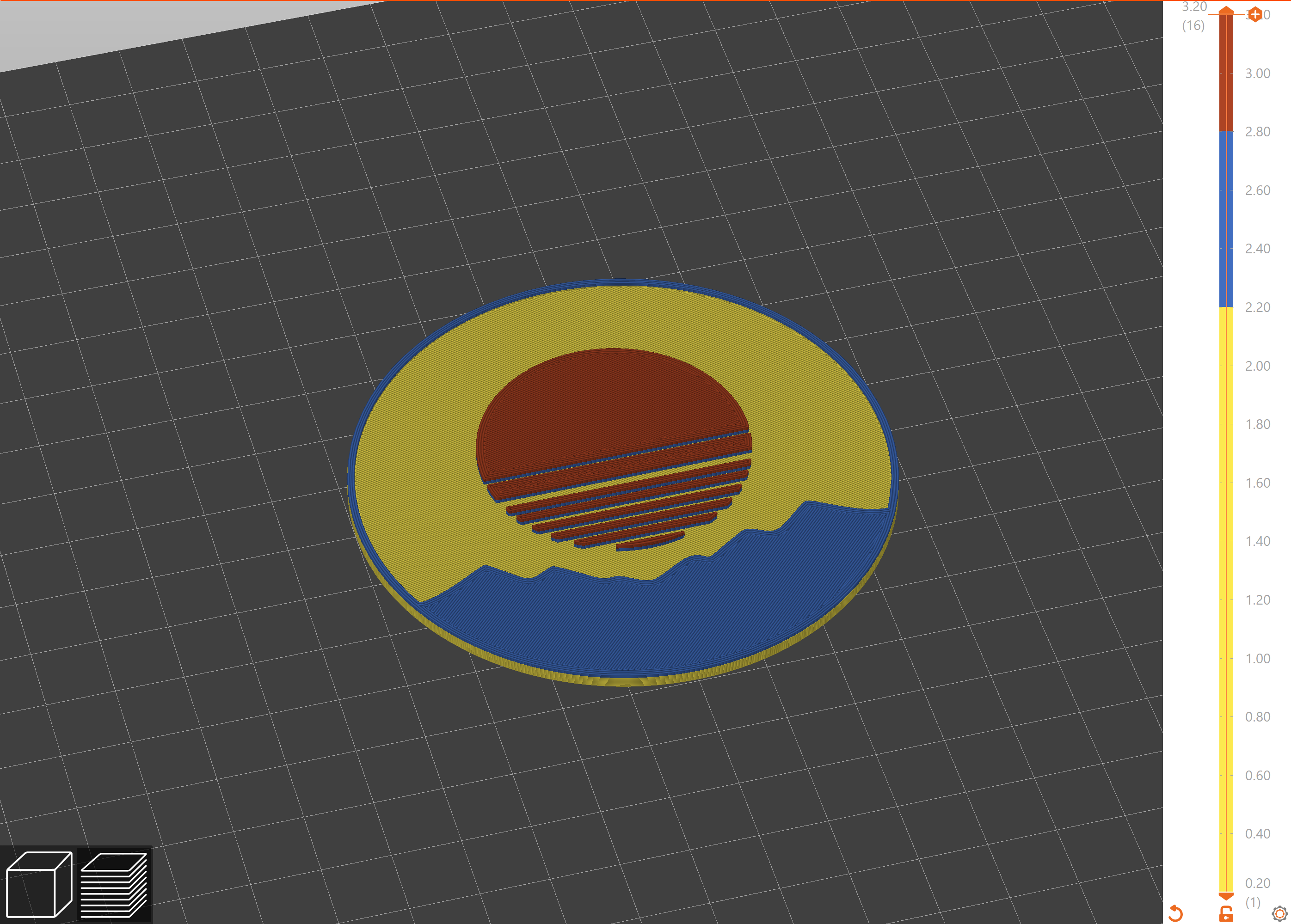 Japanese Sunset with Mountains by Mono | Download free STL model ...