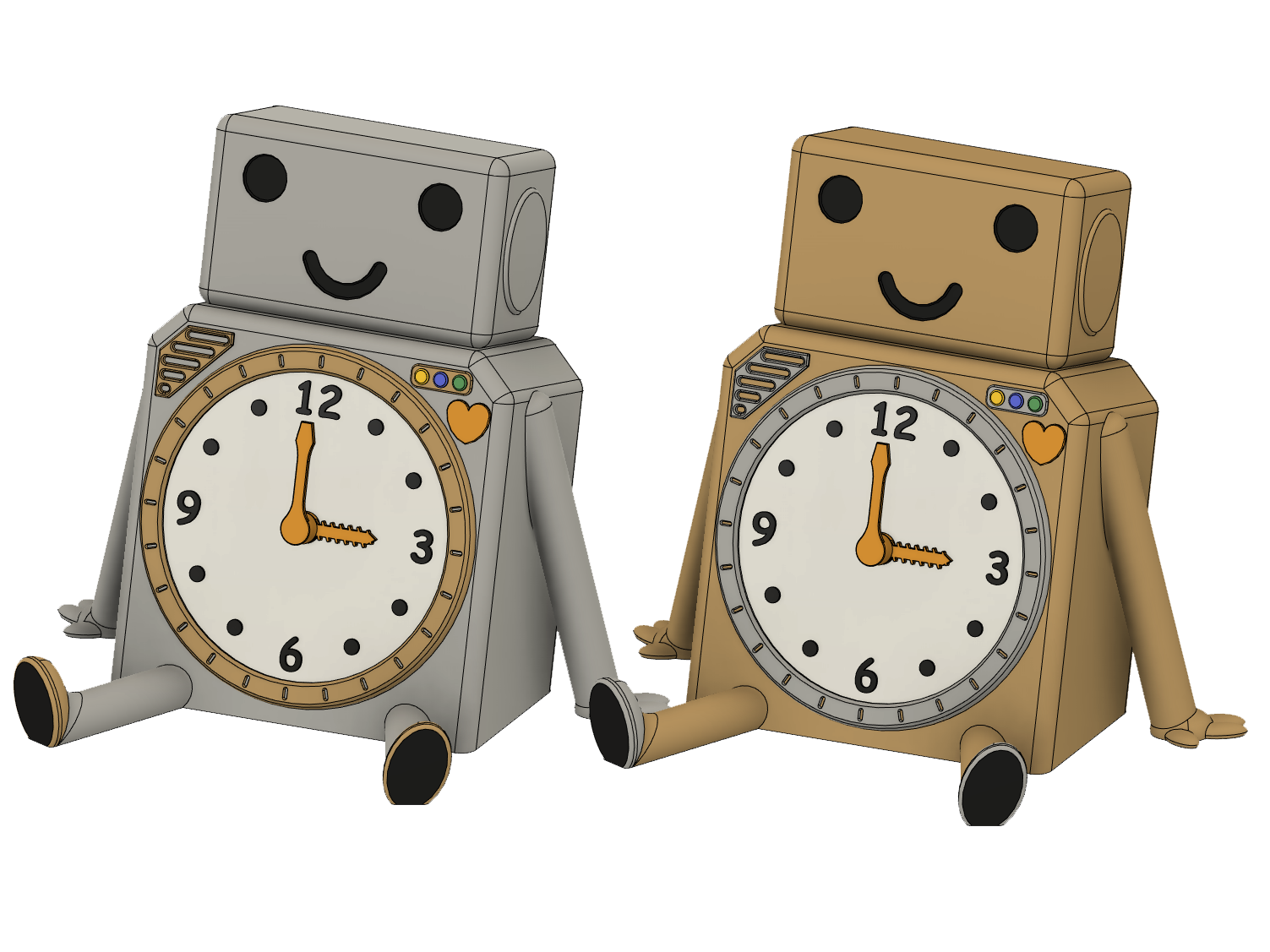 Robot desk clock by Harald Andersson | Download free STL model ...