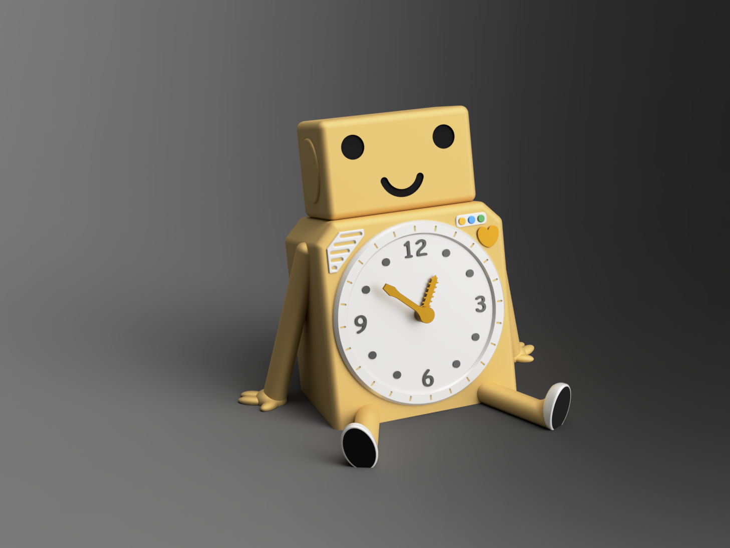 Robot desk clock by Harald Andersson | Download free STL model ...