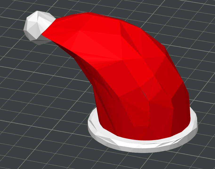 Low poly Santa beanie by KuK3D | Download free STL model | Printables.com