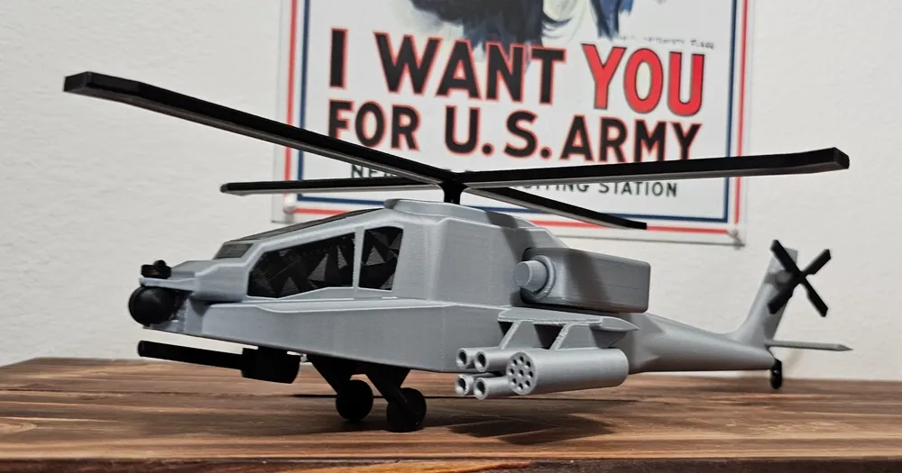 AH-64 Apache - Simple Print/Assembly by RC3D | Download free STL model ...