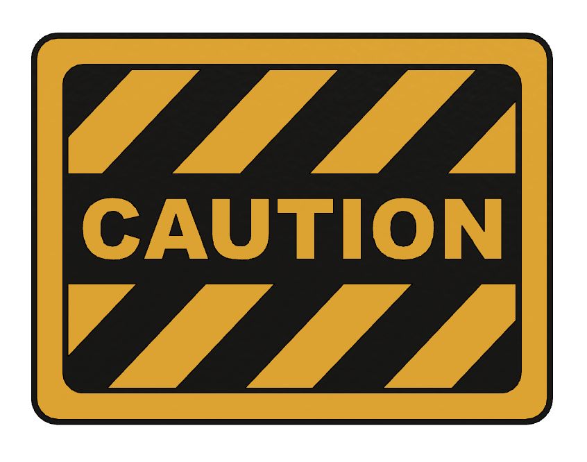 SIGN - CAUTION by T3D.tisk | Download free STL model | Printables.com