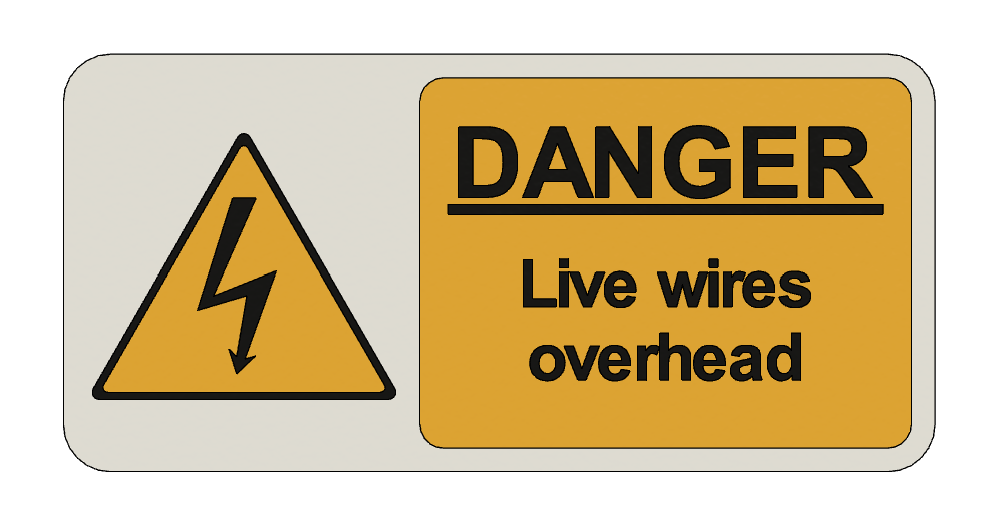SIGN - LIVE WIRES OVERHEAD by T3D.tisk | Download free STL model ...