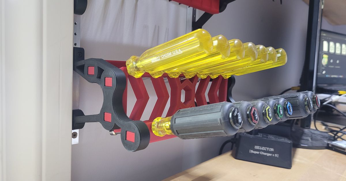 Nut Driver Rack - Wall Mount by Maltasrc | Download free STL model ...