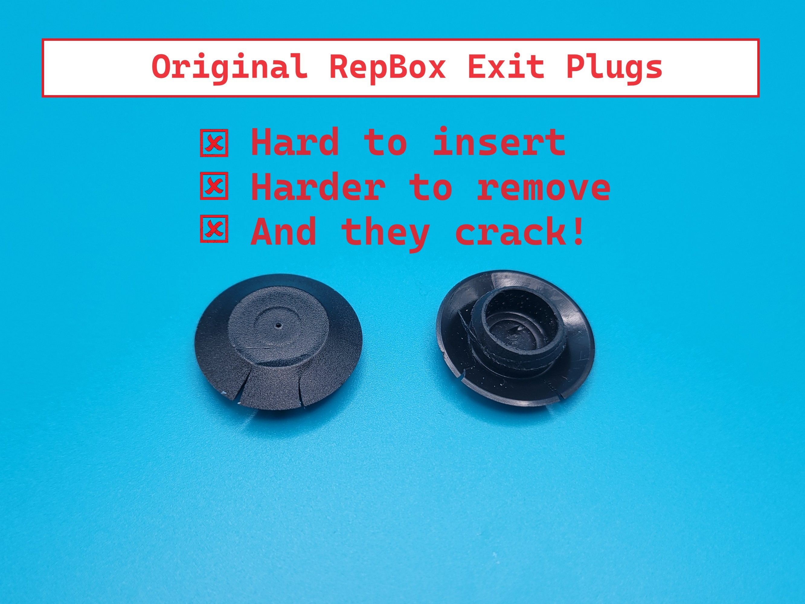 Easy-Insert RepBox Exit Plugs por Phil Caruso | Descargar modelo STL ...