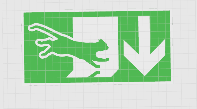 Cat Emergency Exit Sign v2 by SiPhTu | Download free STL model ...