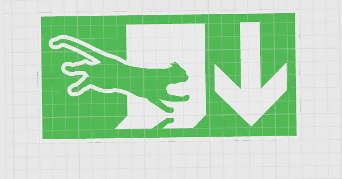 Cat Emergency Exit Sign v2 by SiPhTu | Download free STL model ...