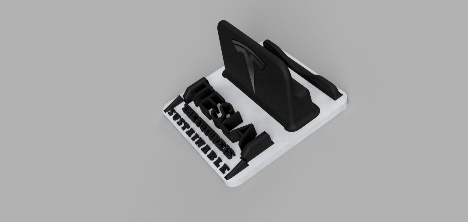 TESLA Mobile Phone Desk Stand by Peter Martin | Download free STL model ...