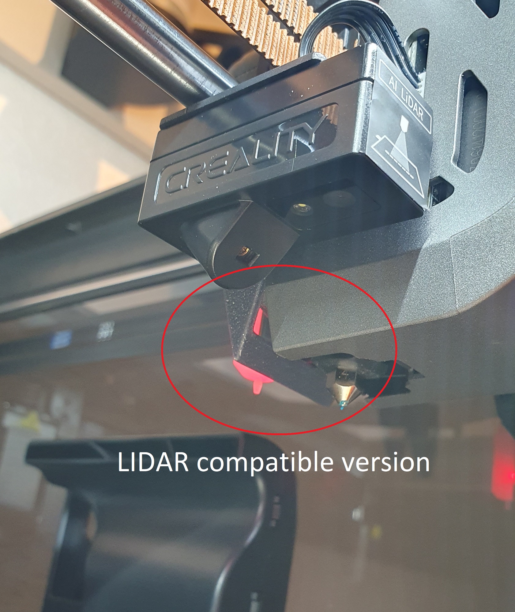 CREALITY K1, K1 MAX LED STRIP SUPPORT LIDAR COMPATIBLE von Zuff ...