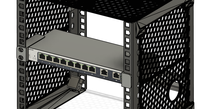 10" Rack Netgear GS110EMX mount by Gianluca Bigagli | Download free STL ...