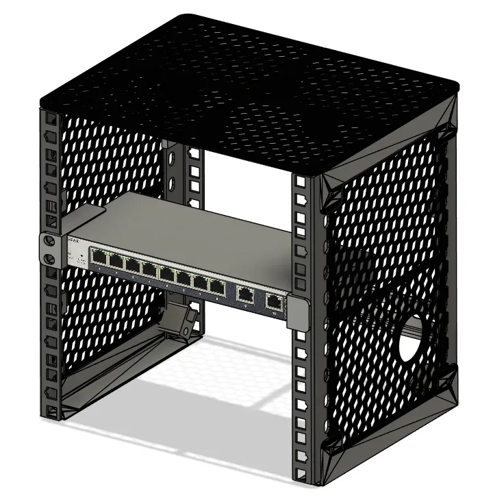 10" Rack Netgear GS110EMX mount by Gianluca Bigagli | Download free STL ...