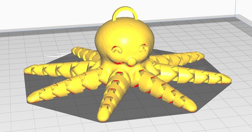 Cute octopus with key loop by BafflingDan | Download free STL model ...