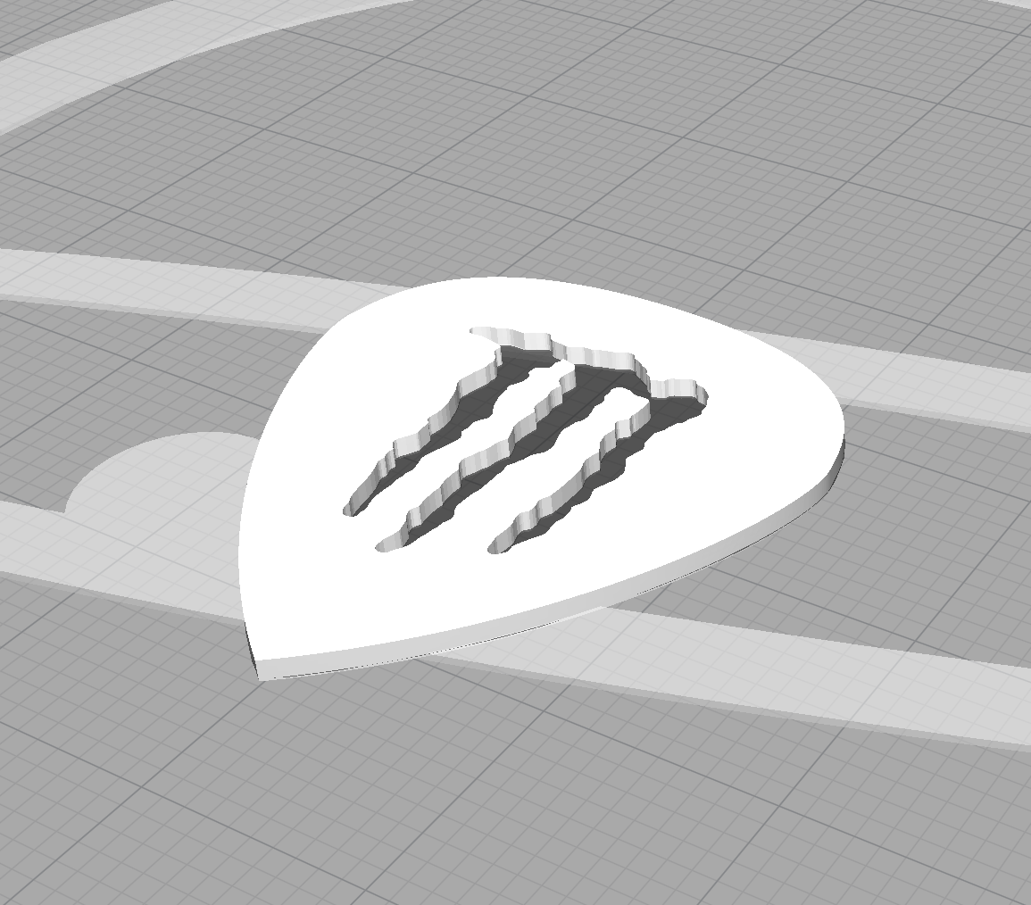 MONSTER ENERGY GUITAR PICK by IronCock | Download free STL model ...