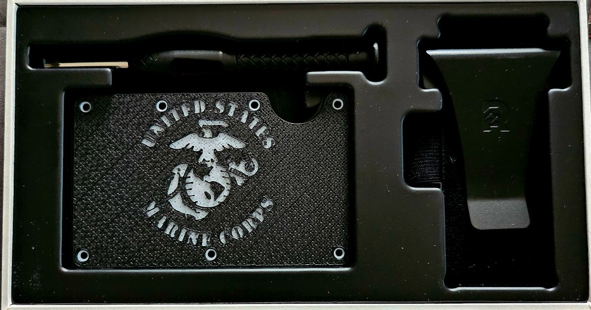 Ridge Wallet Plate - USMC by Lowery23 | Download free STL model ...