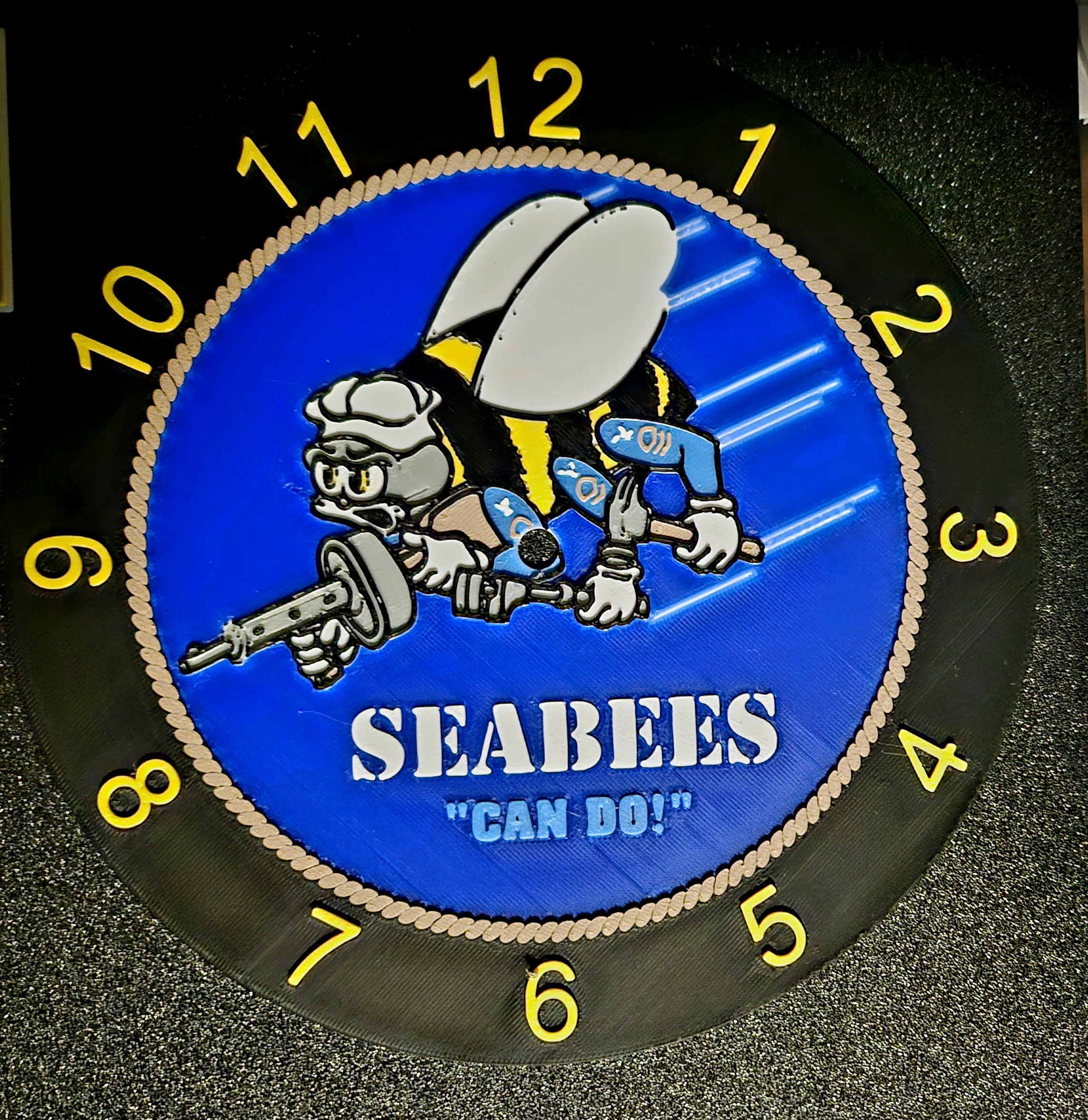 Navy Seabees Clock Face by Lowery23 | Download free STL model ...