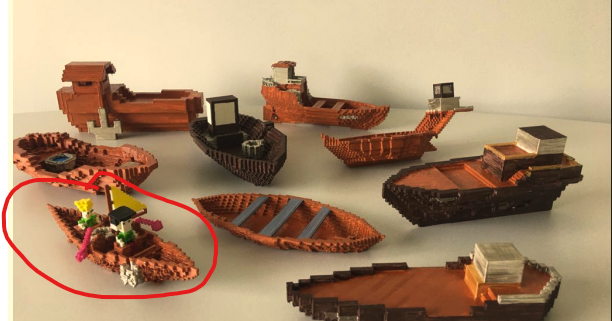 Minecraft fishing boat by A Human | Download free STL model ...