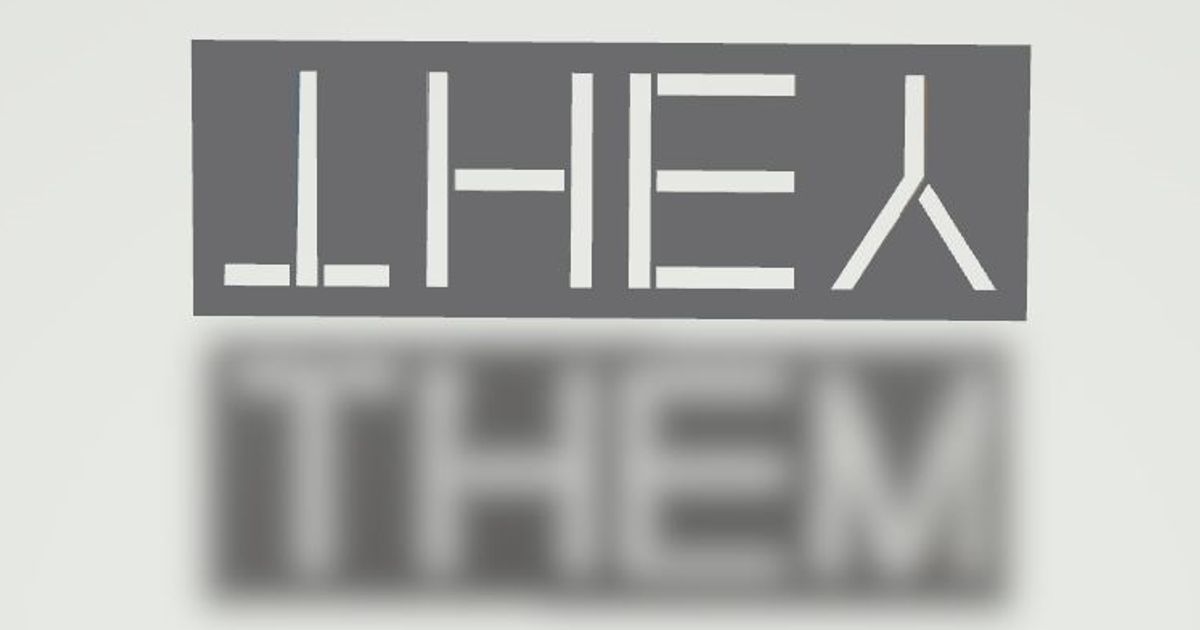 They Them Pronouns Word Block by StephanieS | Download free STL model ...