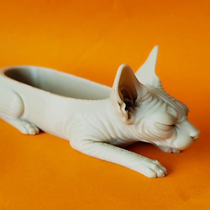 Sphynx Cat Coin Holder Tray deco by DMI | Download free STL model ...