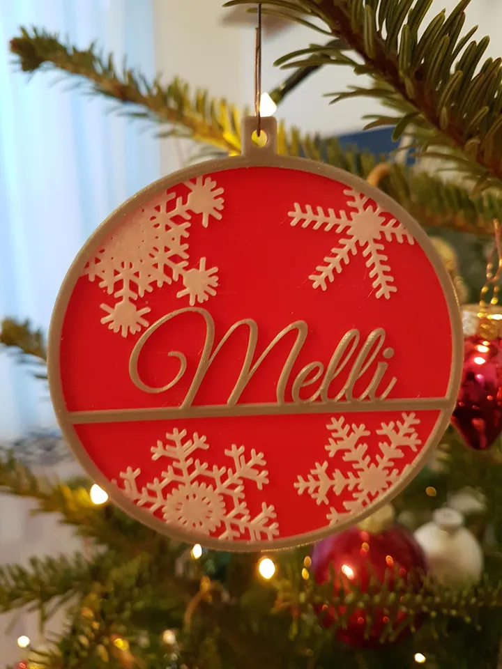 Customizable Christmas Name Ornament by max-102 | Download free STL ...