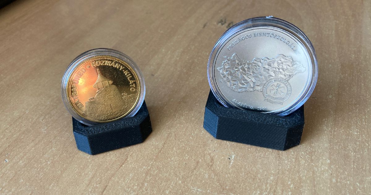 Customizable Coin Stand by SierraThePotato | Download free STL model ...