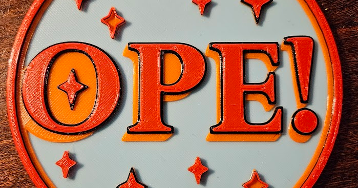 OPE! Coaster by VriMech | Download free STL model | Printables.com