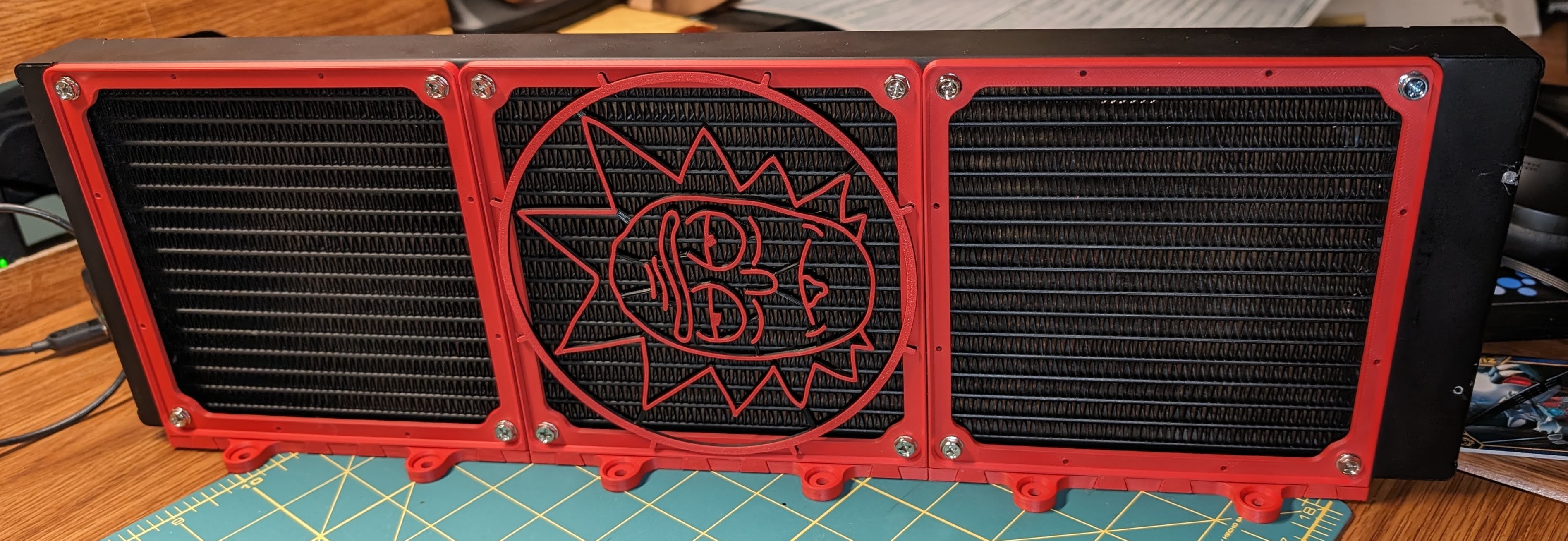 140mm perpendicular radiator mount bracket by wamarler | Download free ...