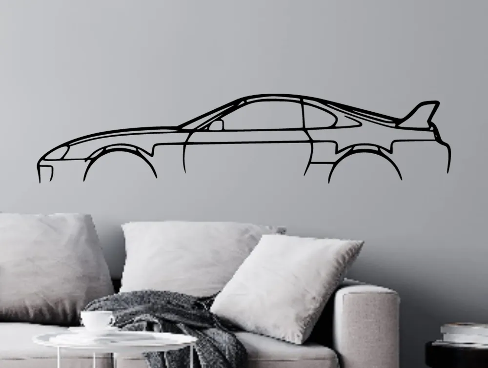 Toyota Supra Mk4 Silhouette Wall Art by Sabu8 | Download free STL model ...