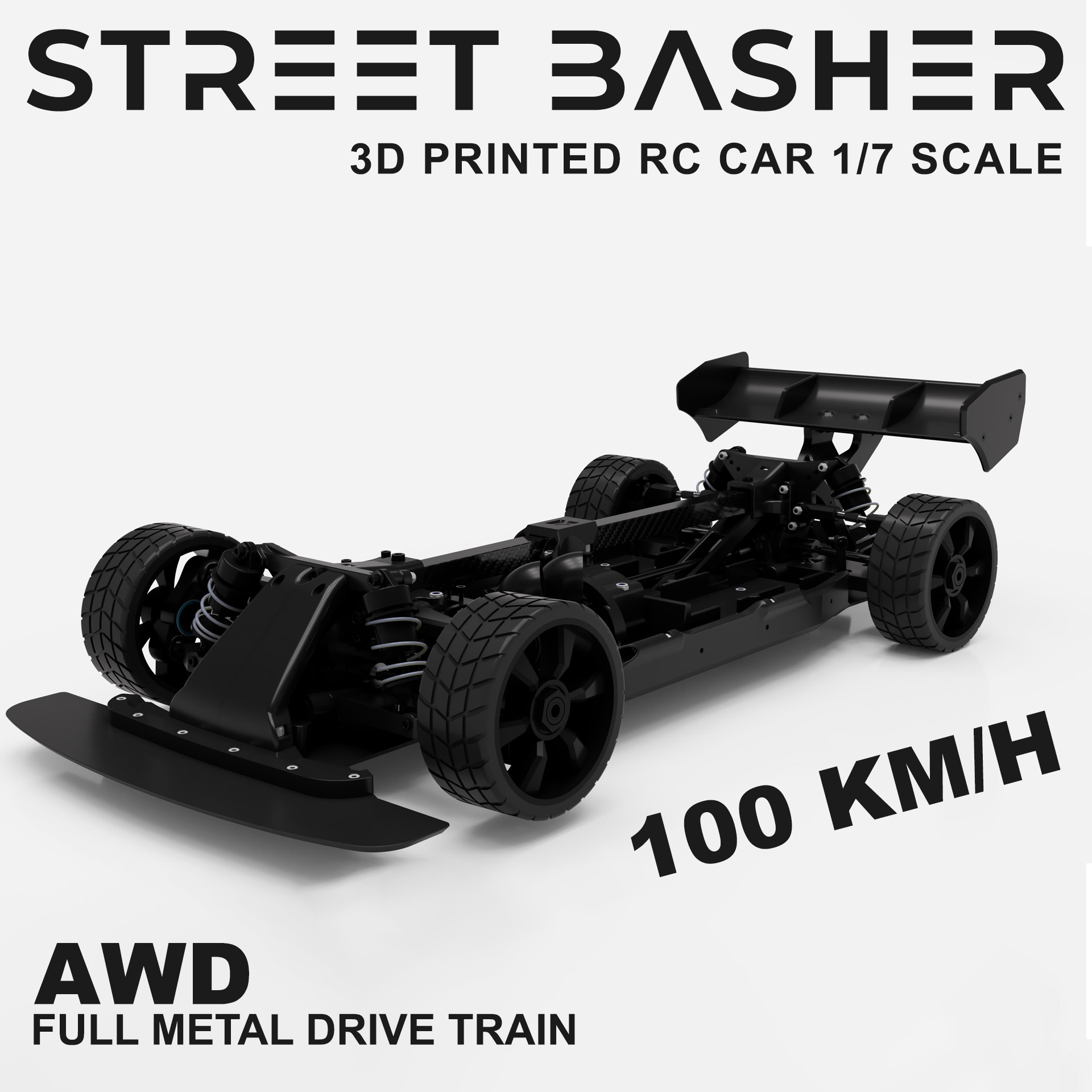 STREET BASHER RC CAR 1/7 by Kreato3D | Download free STL model ...