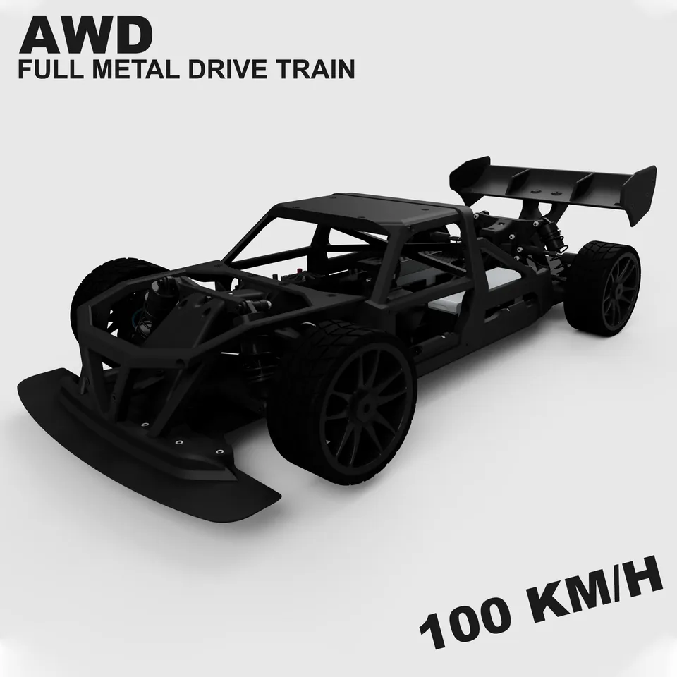STREET BASHER 3D PRINTED RC CAR 1/7 by Kreato3D | Download free STL ...