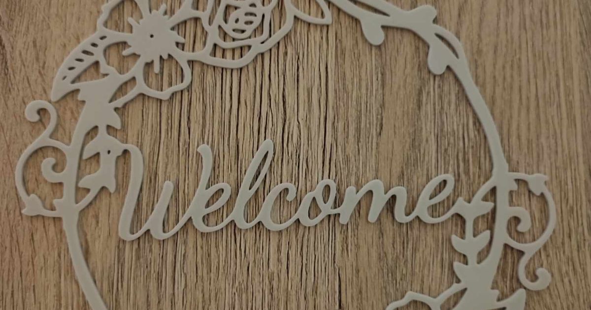 Door hanging Welcome by ImpacterDIY | Download free STL model ...