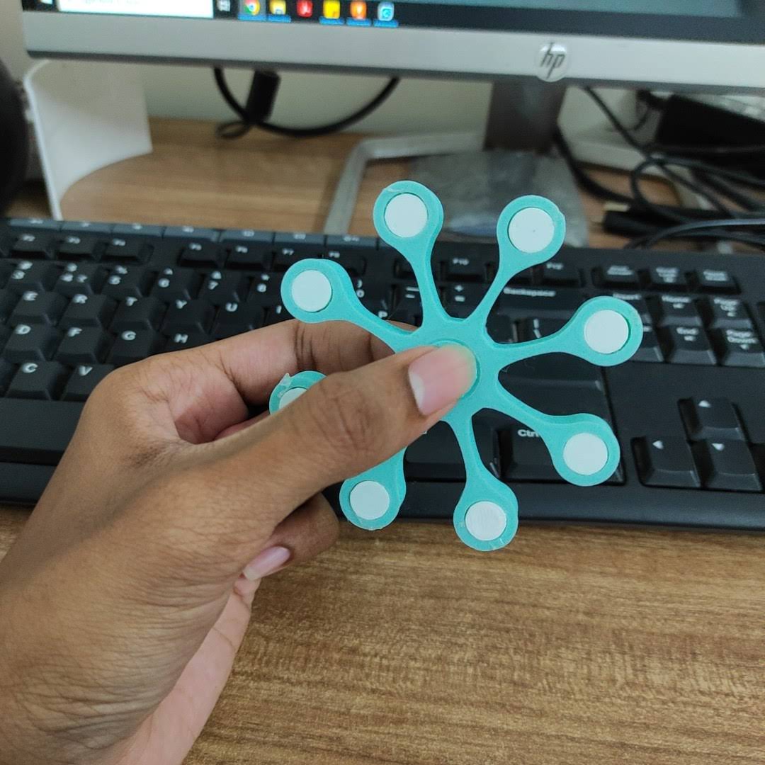 Snowflake fidget spinner | 100% 3D printed by CJ | Download free STL ...