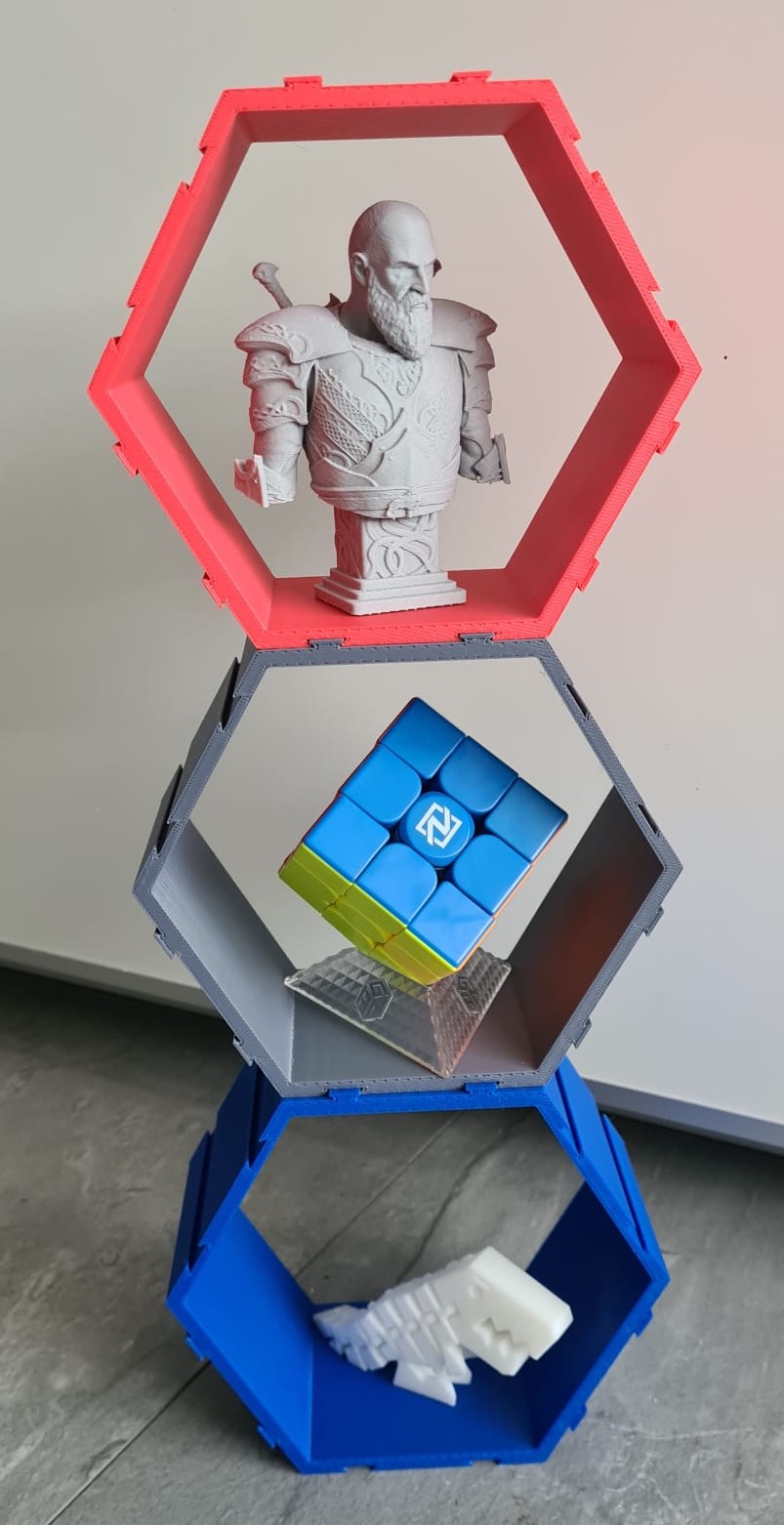 Modular Hexagon Display / Shelf by Martin Volkwyn | Download free STL ...