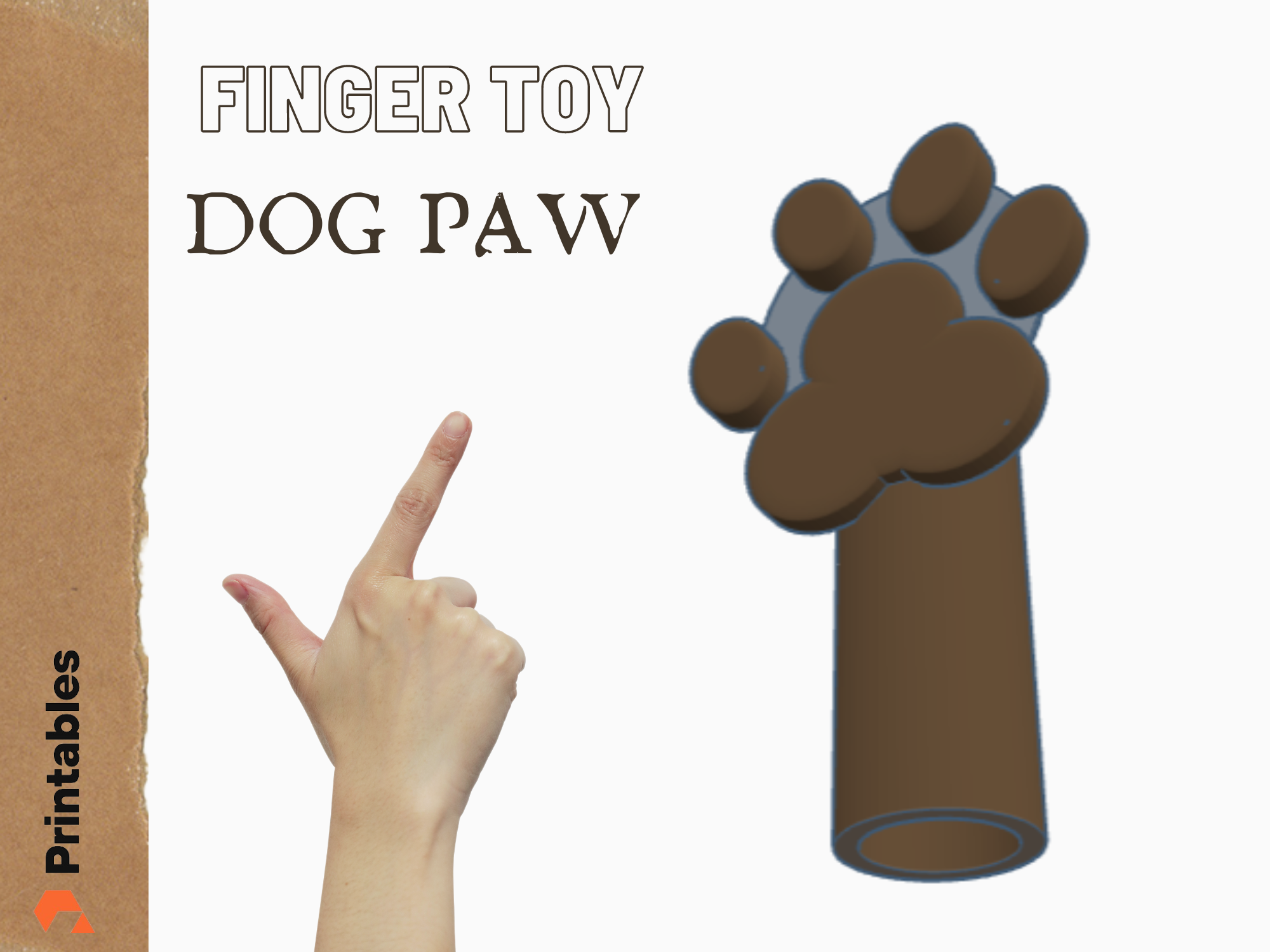 Dog Paw | Finger Toy by Vydūnas | Download free STL model | Printables.com