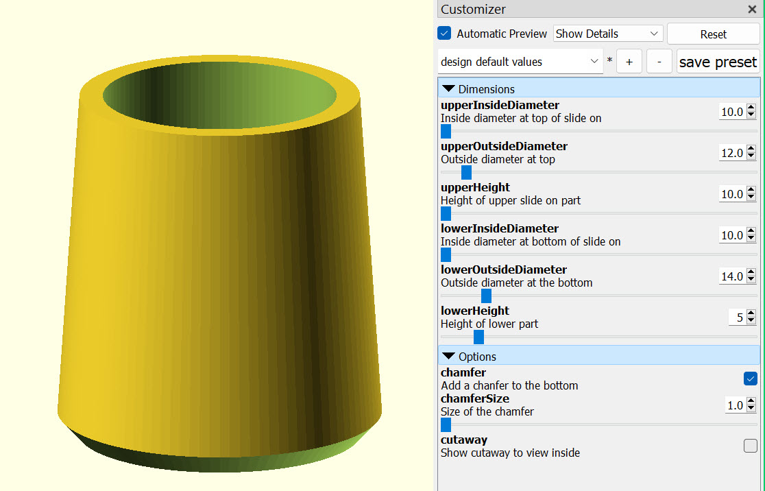 Table Leg Foot Generator (OpenSCAD) by SteveS42 | Download free STL ...