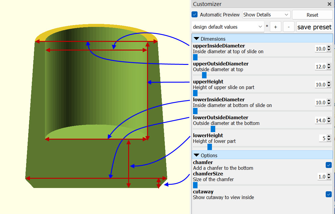 Table Leg Foot Generator (OpenSCAD) by SteveS42 | Download free STL ...