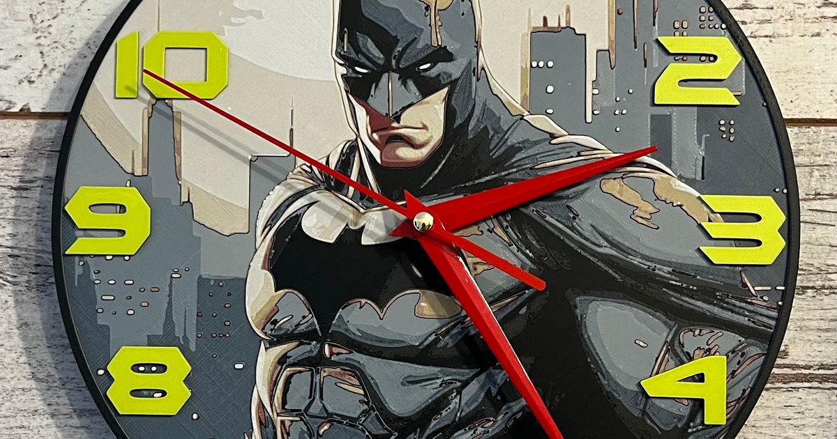 Batman Clock (Filament Painting) by Ian Smalley | Download free STL ...
