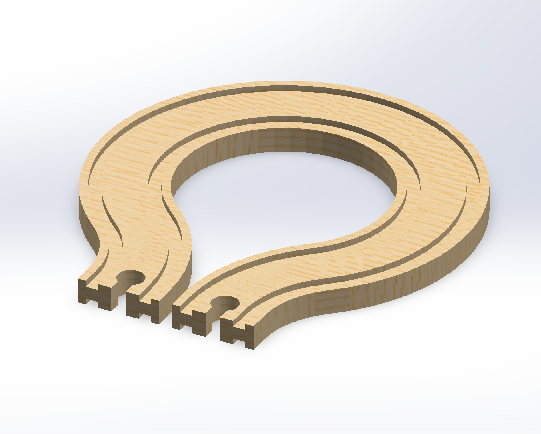 Brio Compatible Double Wide U-turn Wooden Train Track by Mr. Nobody ...