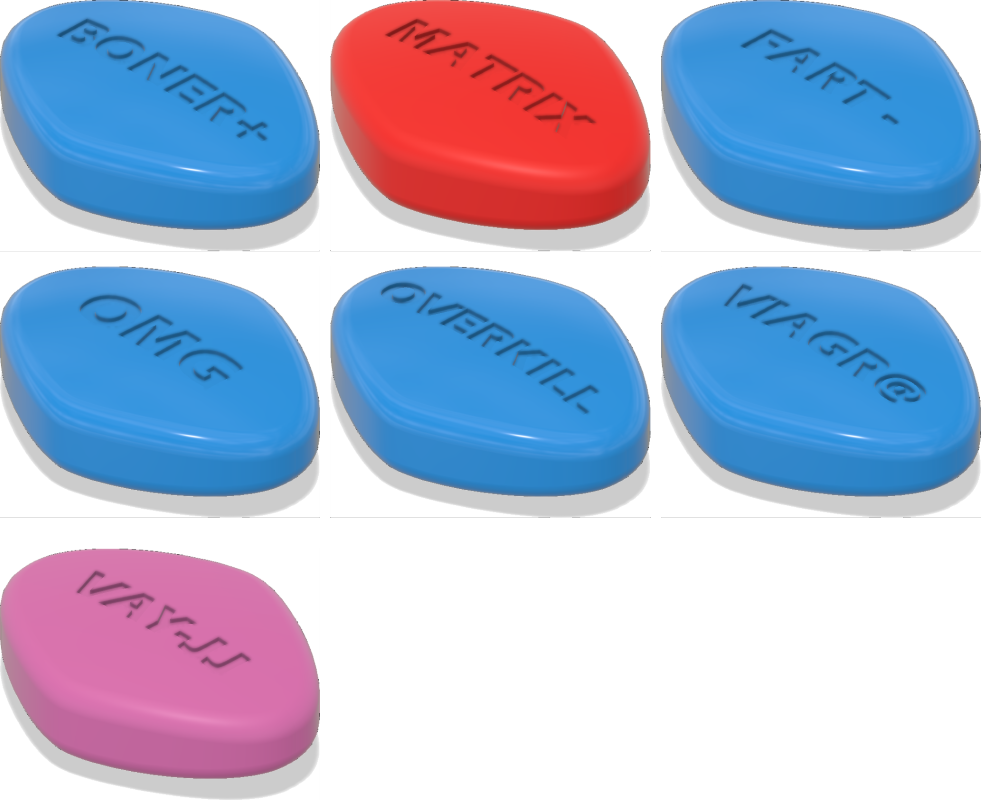 Big Blue Pill by Michel | Download free STL model | Printables.com
