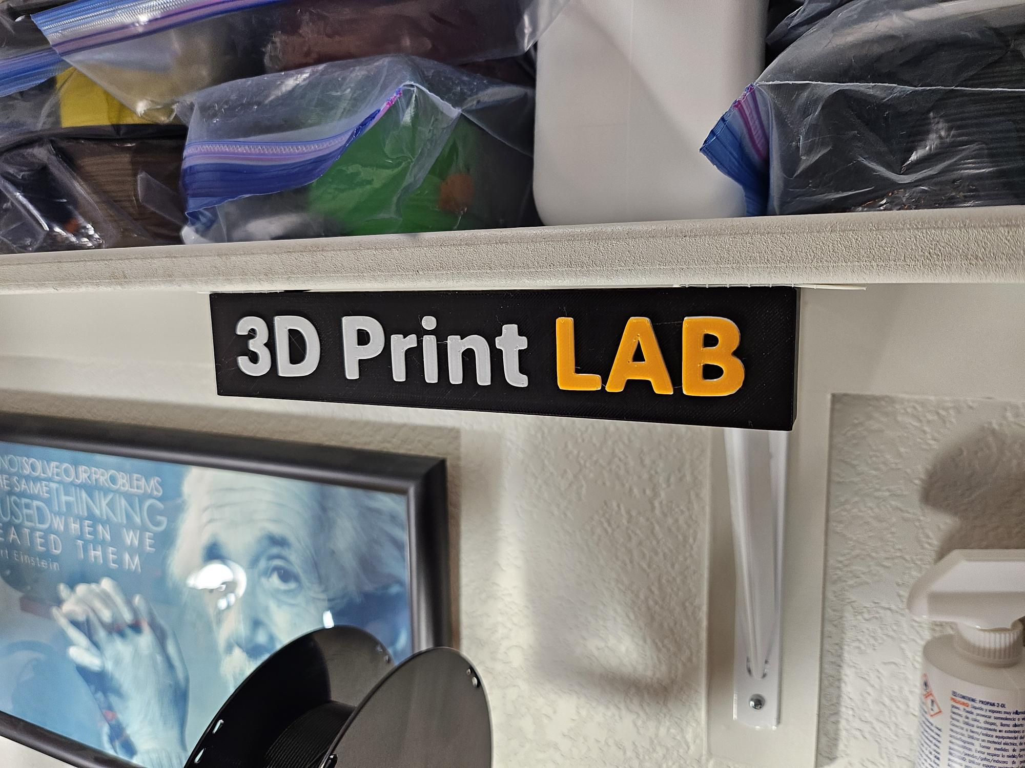 3D Print Lab Sign by mhparsons | Download free STL model | Printables.com